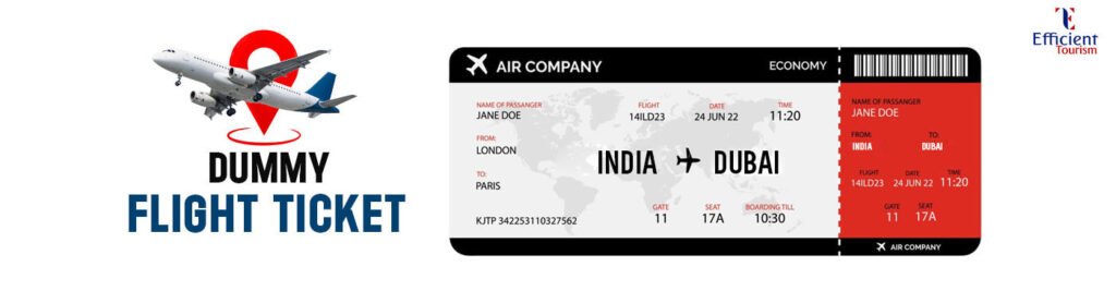Dummy Flight Ticket for Dubai - Apply Online | Fast Process